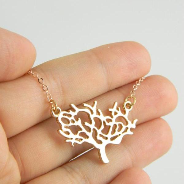 Gold Tree Charm Necklace Tree Of Life on Luulla